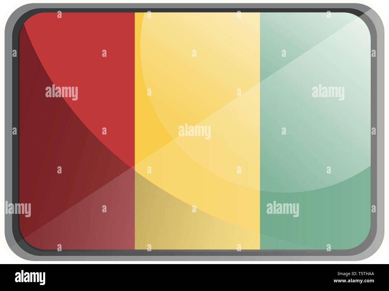 Vector illustration of Guinea flag on white background Stock Vector ...