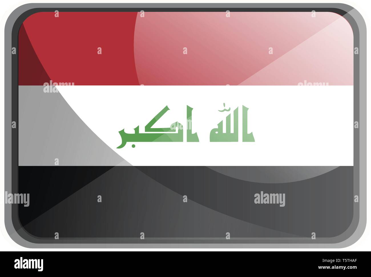 Vector illustration of Iraq flag on white background Stock Vector Image ...