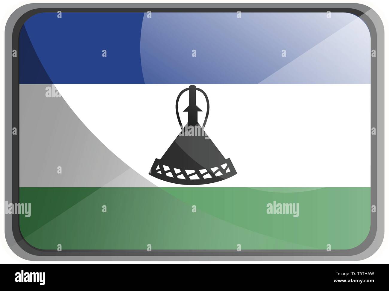 Vector illustration of Lesotho flag on white background Stock Vector ...