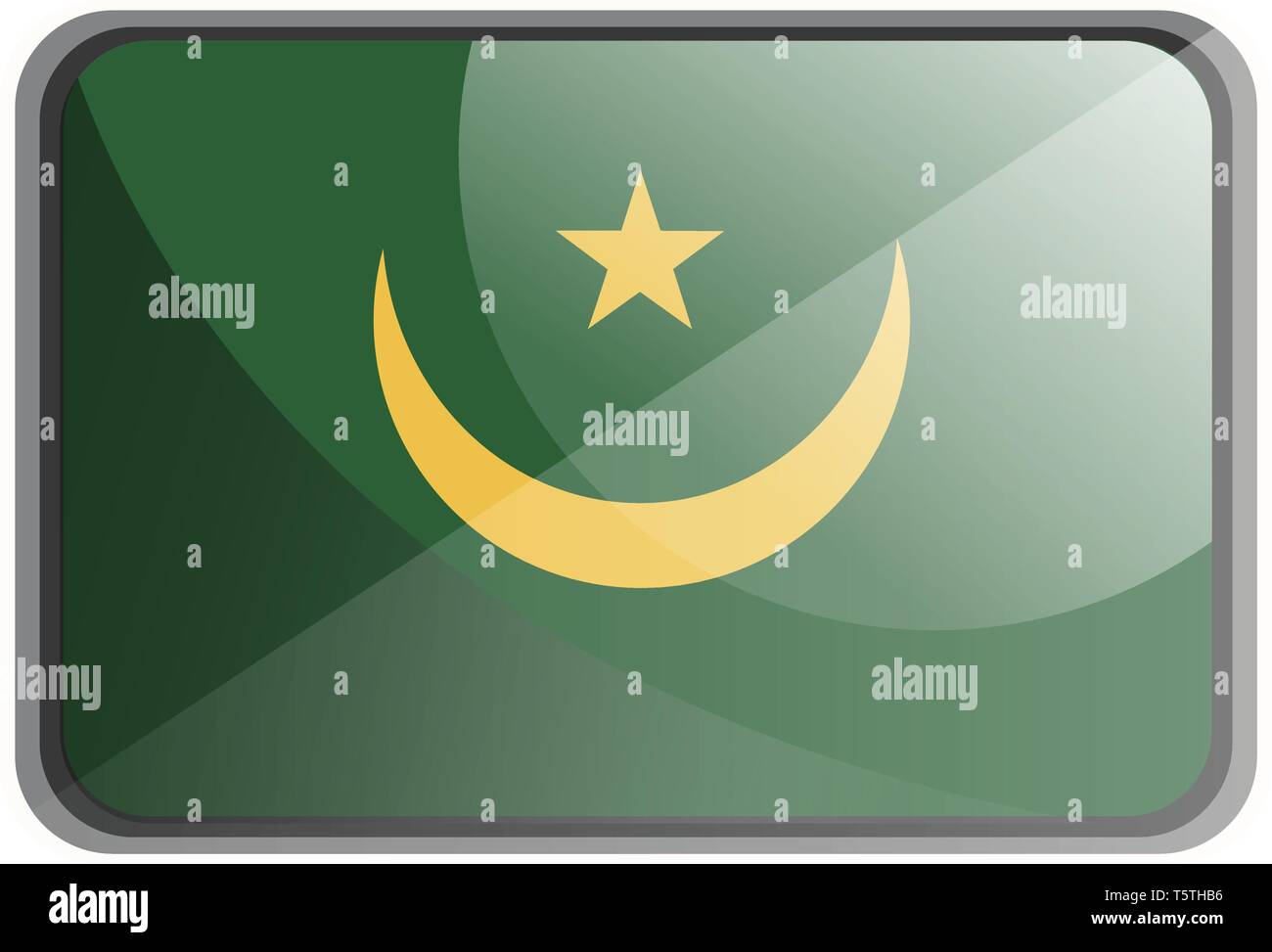 Vector illustration of Mauritania flag on white background Stock Vector ...