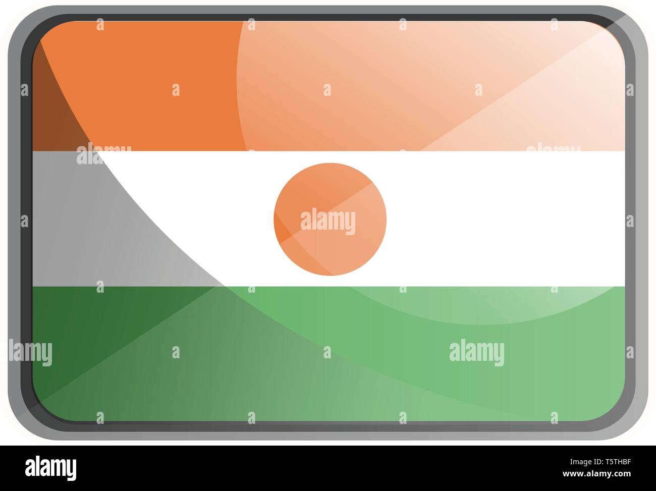 Vector illustration of Niger flag on white background Stock Vector ...