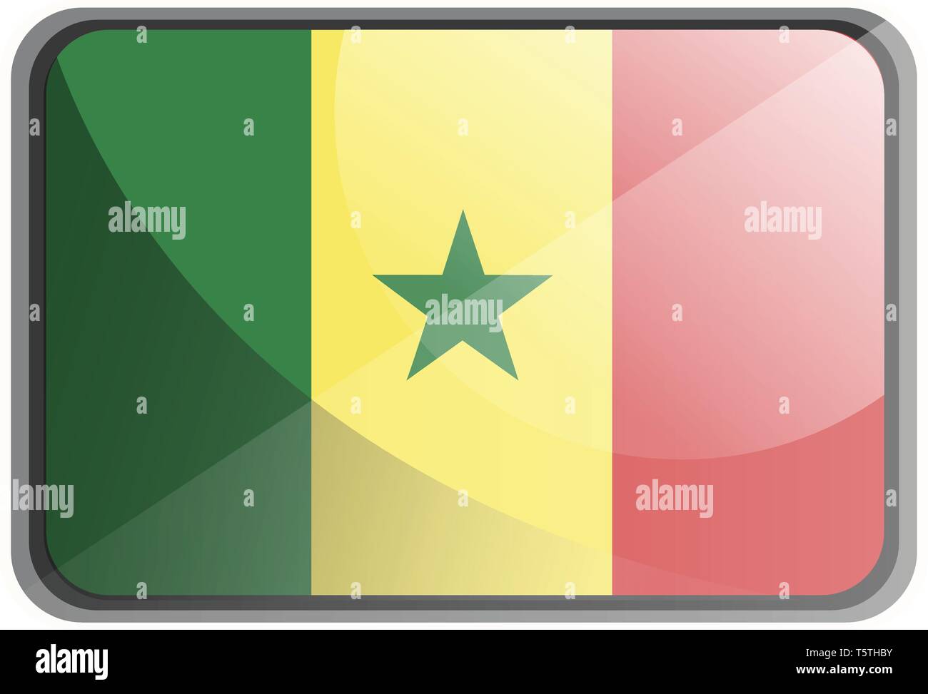 Vector illustration of Senegal flag on white background Stock Vector Image & Art - Alamy