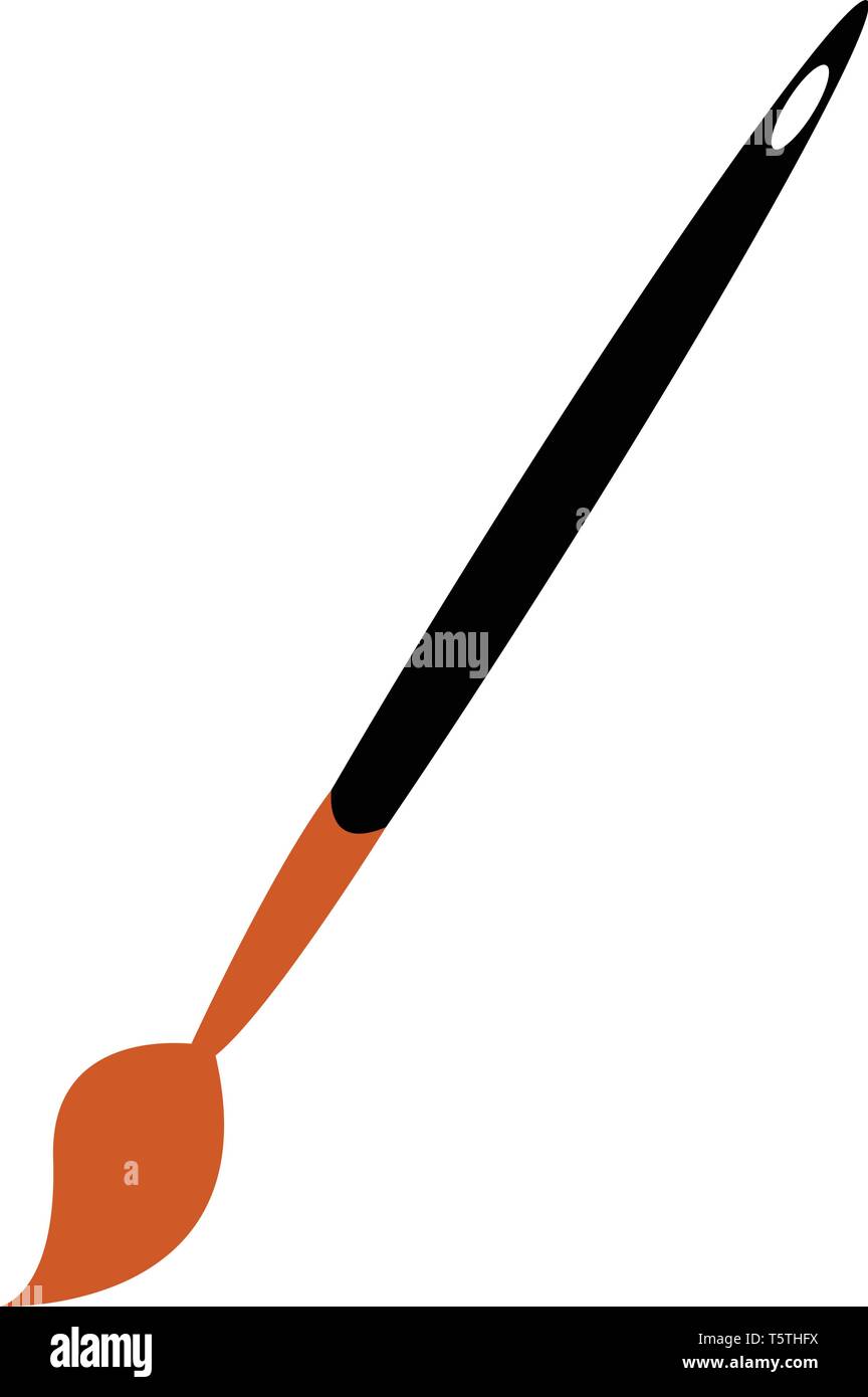 A black paint brush vector color drawing or illustration Stock Vector ...