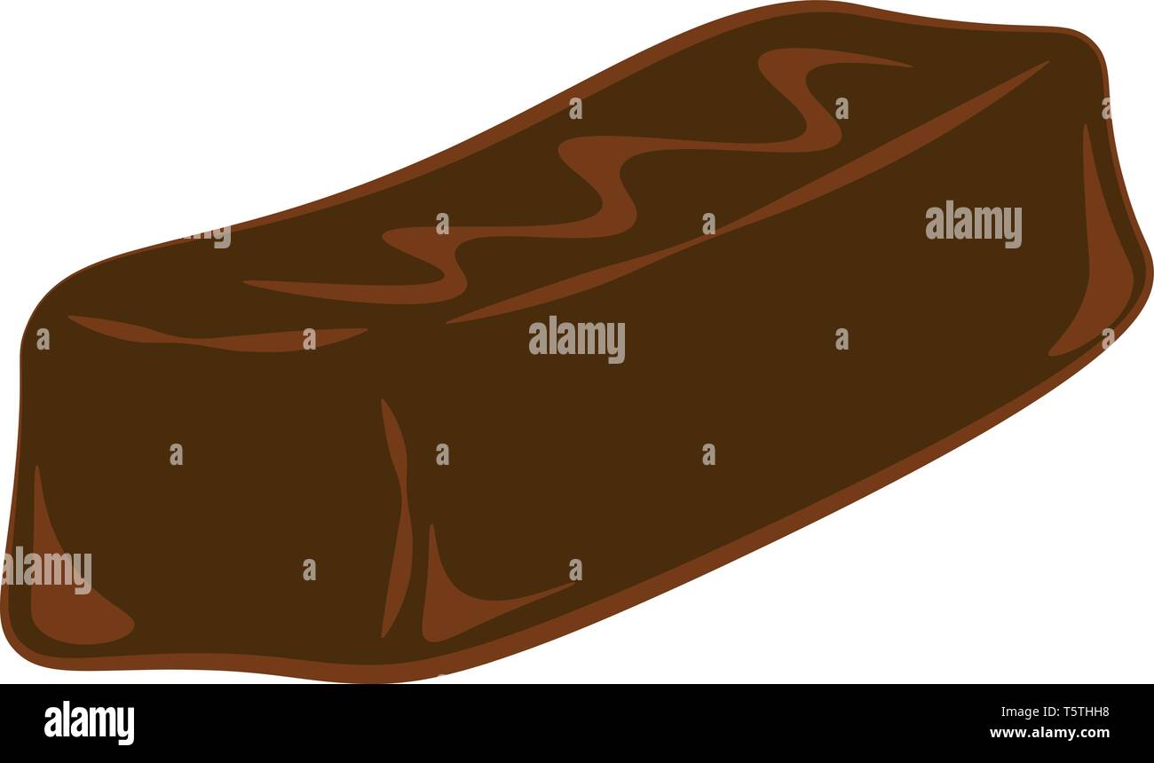 A long rectangular chocolate bar vector color drawing or illustration ...