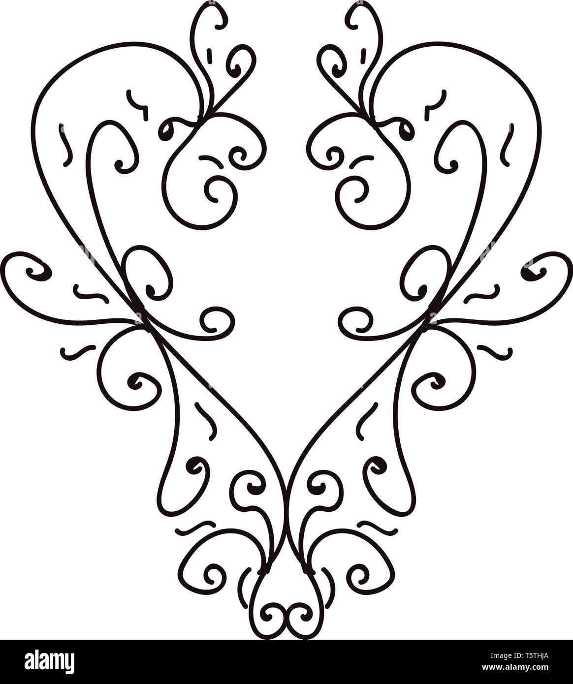 A minimalistic line art depicting a heart Stock Vector Image & Art - Alamy