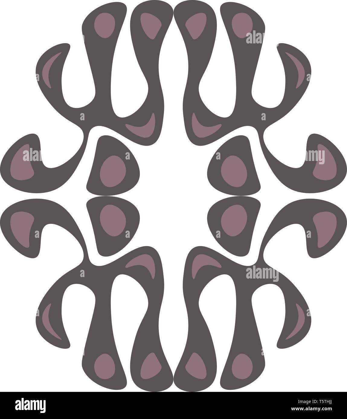 An abstract art comprising of different curves colored in gray vector ...