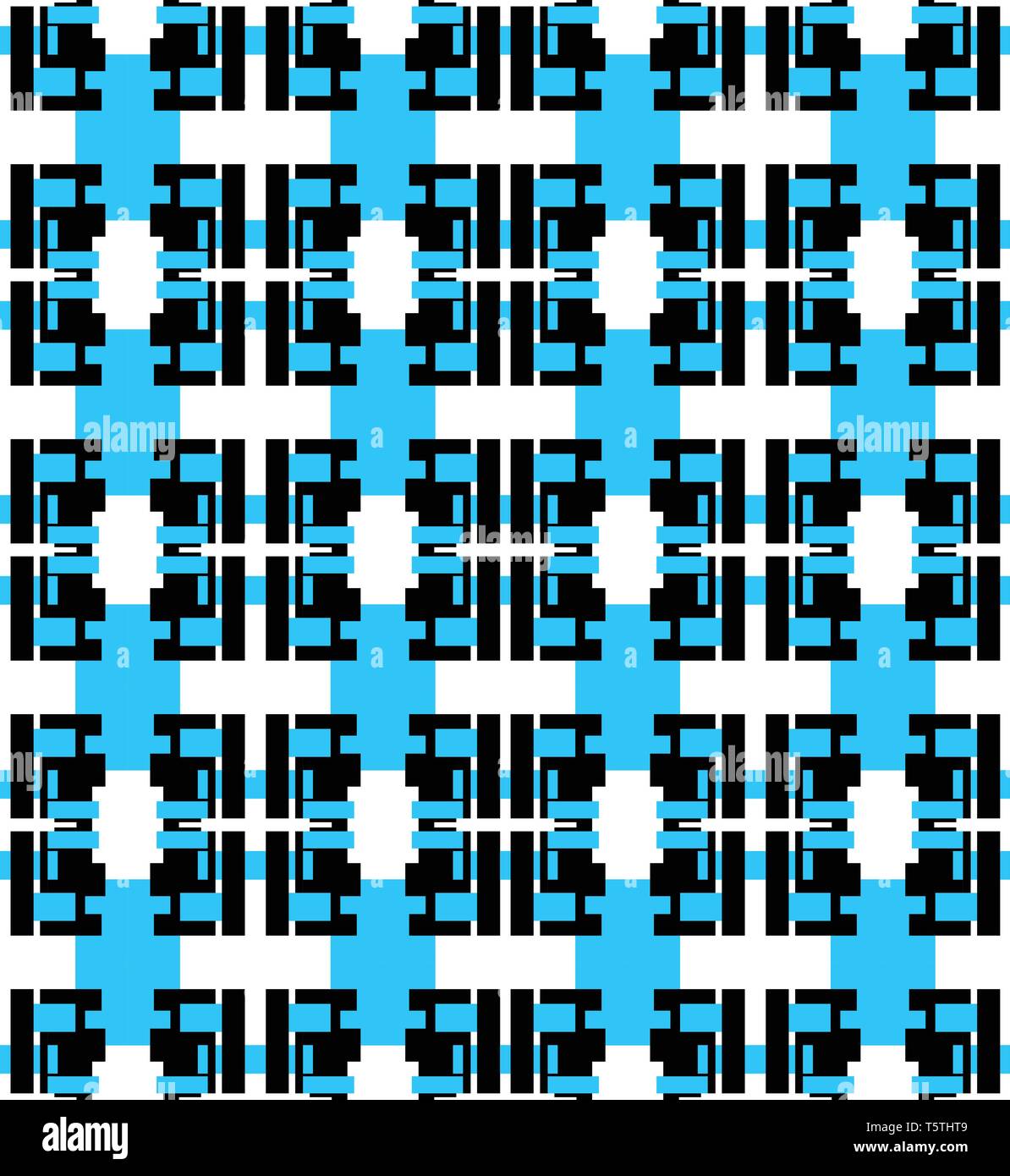 A digital sketch of blue and black pattern vector color drawing or ...