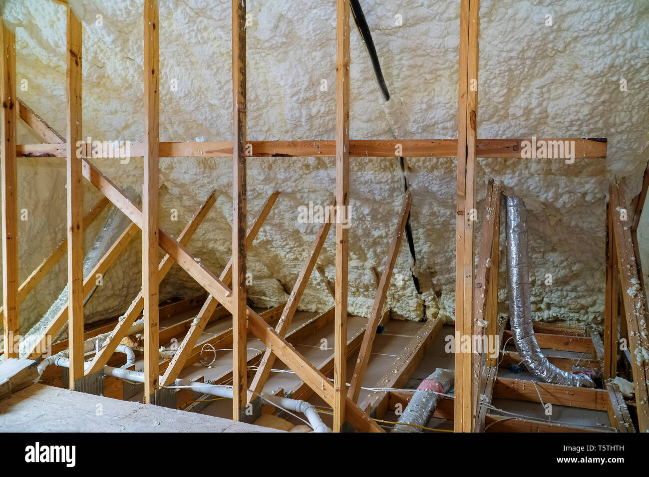 Fragment of a ventilation system in a frame house Stock Photo - Alamy