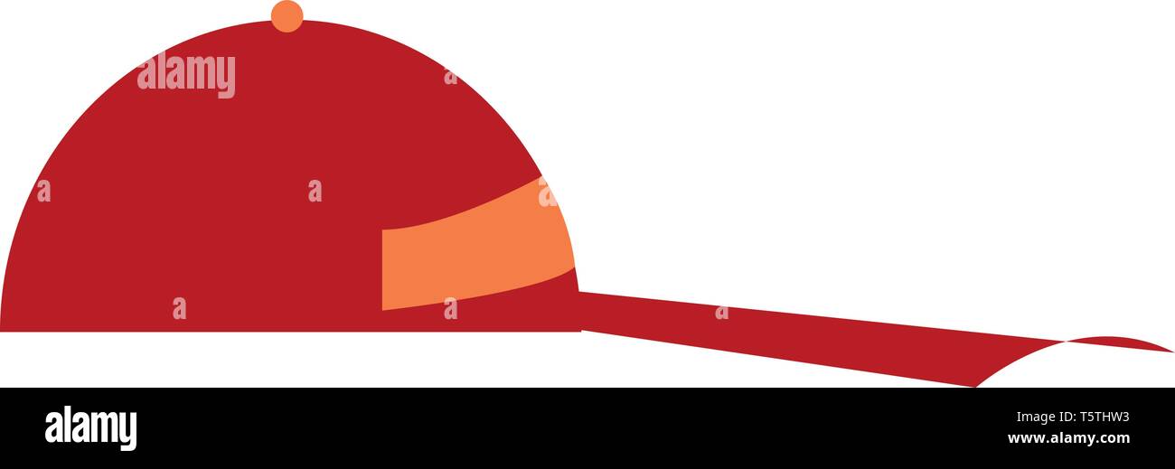A red colored cap vector color drawing or illustration Stock Vector ...