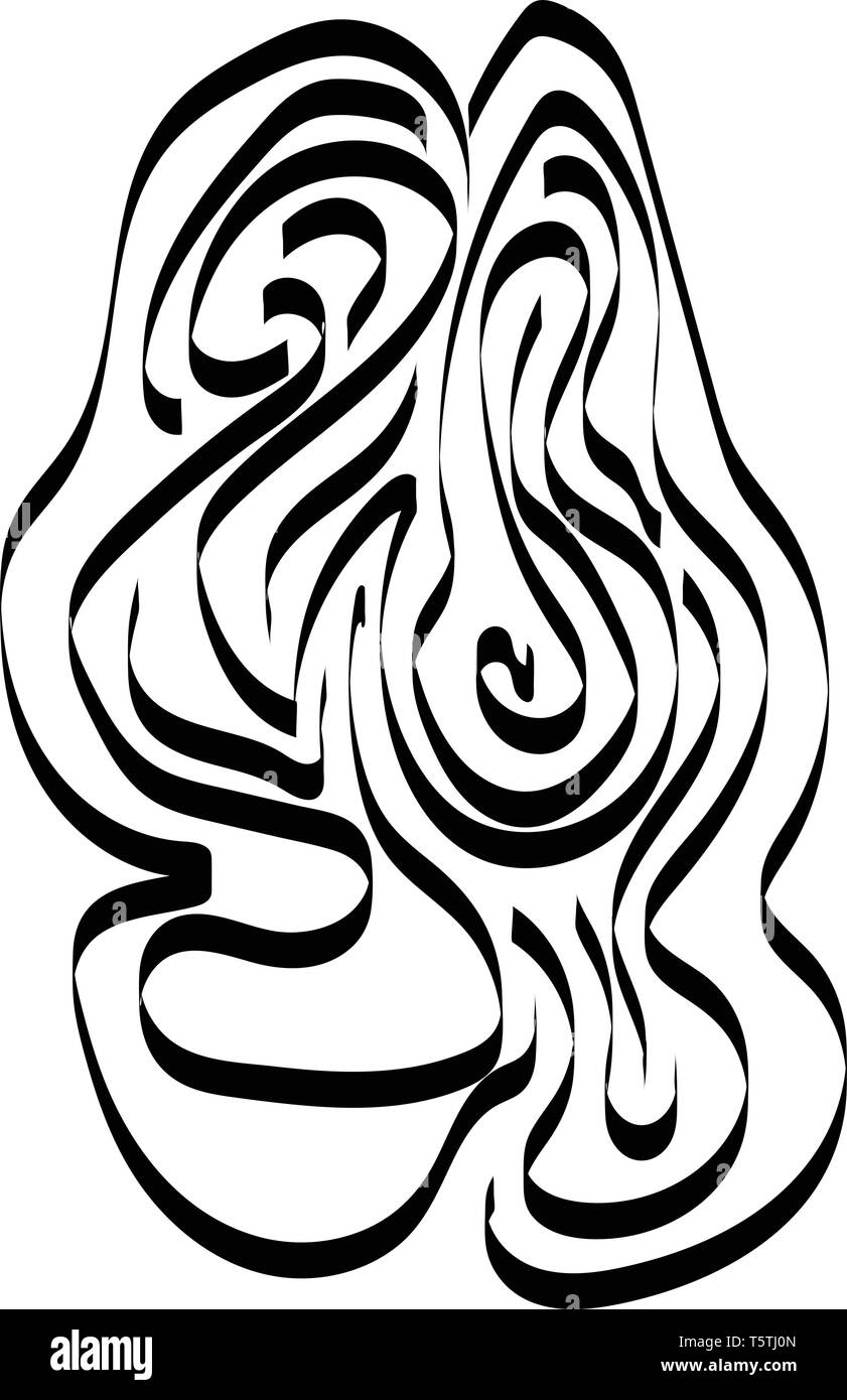 A sketch of a huge maze vector color drawing or illustration Stock ...