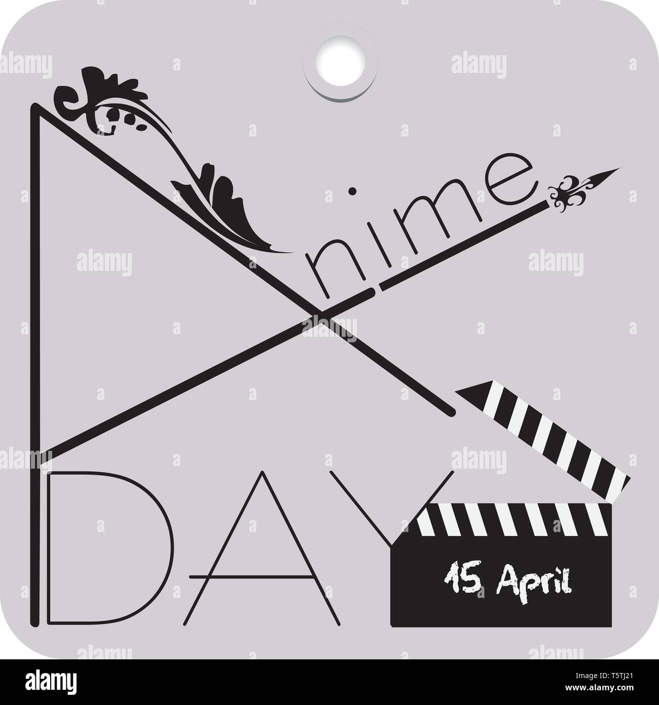 Banner for those who celebrate the date Anime Day Stock Vector Image ...