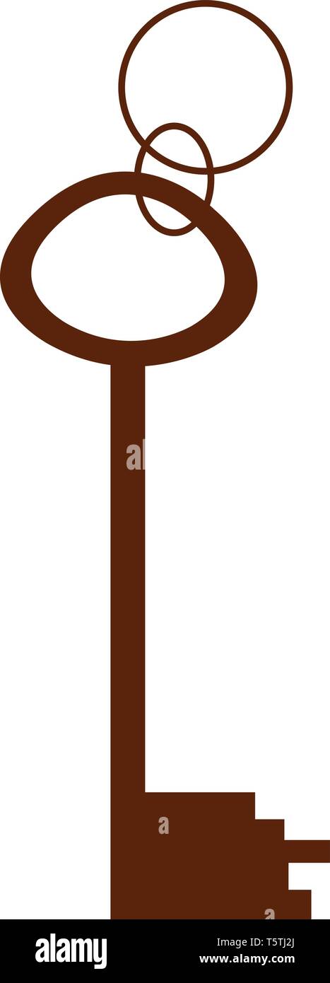 An old brown color key vector color drawing or illustration Stock ...