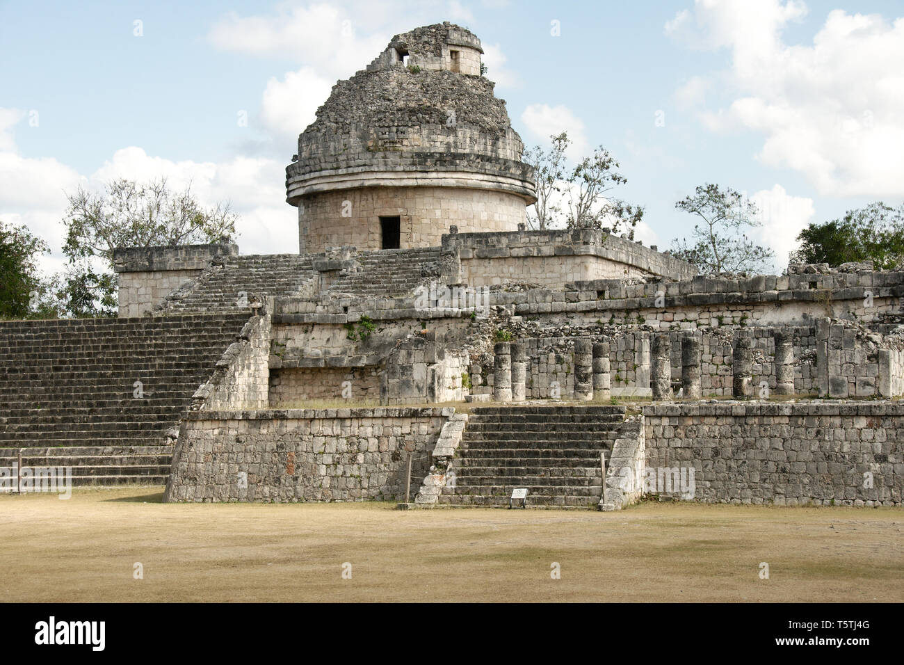 View of Mayan ruins located at the Chichen Itza archaeological site, a ...