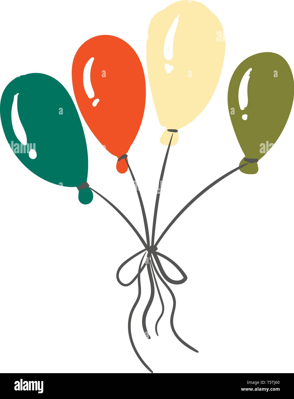 Four colorful balloons vector or color illustration Stock Vector Image ...