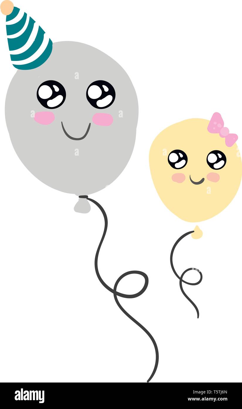 Two colorful balloons vector or color illustration Stock Vector Image ...
