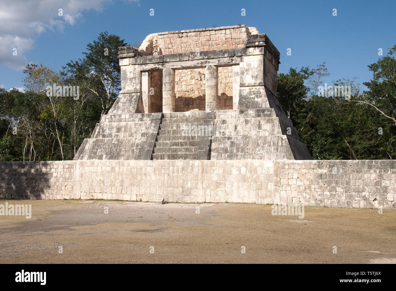 View of Mayan ruins located at the Chichen Itza archaeological site, a ...