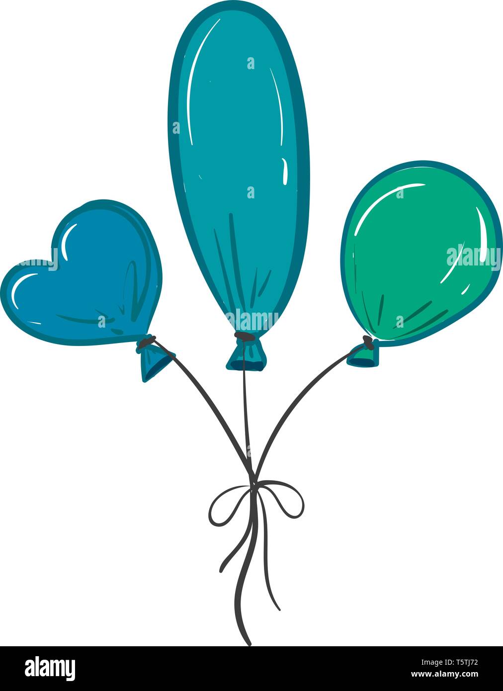 Three balloon decoration vector or color illustration Stock Vector ...