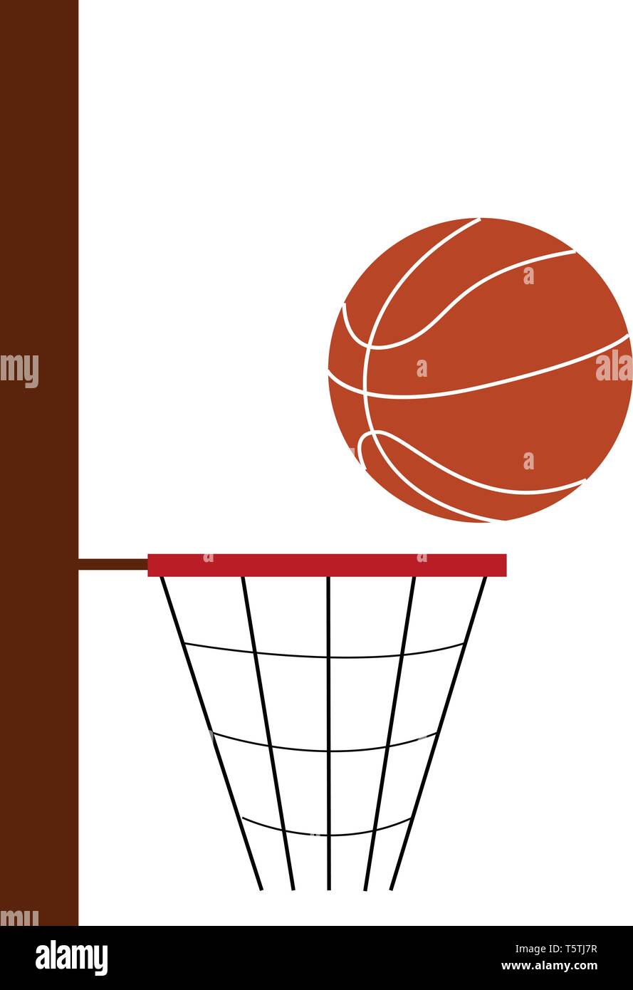 Basketball game vector or color illustration Stock Vector Image & Art ...