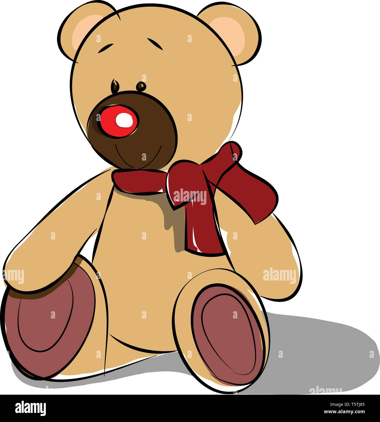 A teddy bear vector or color illustration Stock Vector Image & Art - Alamy