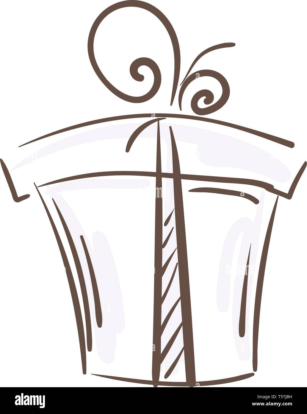 Black and white gift box vector or color illustration Stock Vector ...