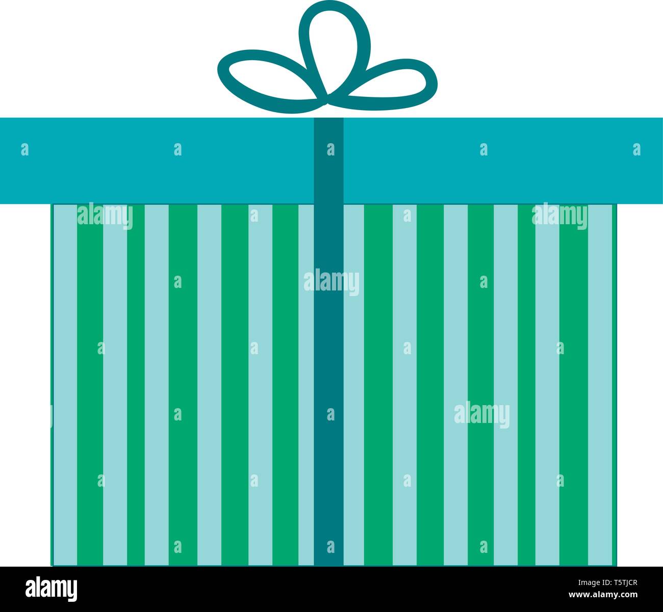 A green stripe paper wrapped box vector or color illustration Stock ...