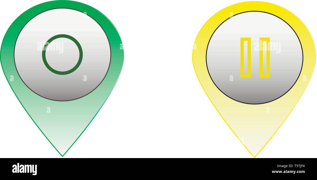 Two push buttons vector or color illustration Stock Vector Image & Art ...