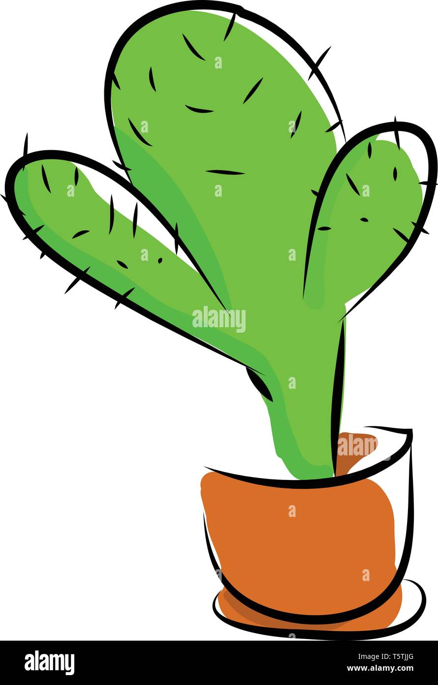 Tropical potted houseplant Stock Vector Images - Alamy