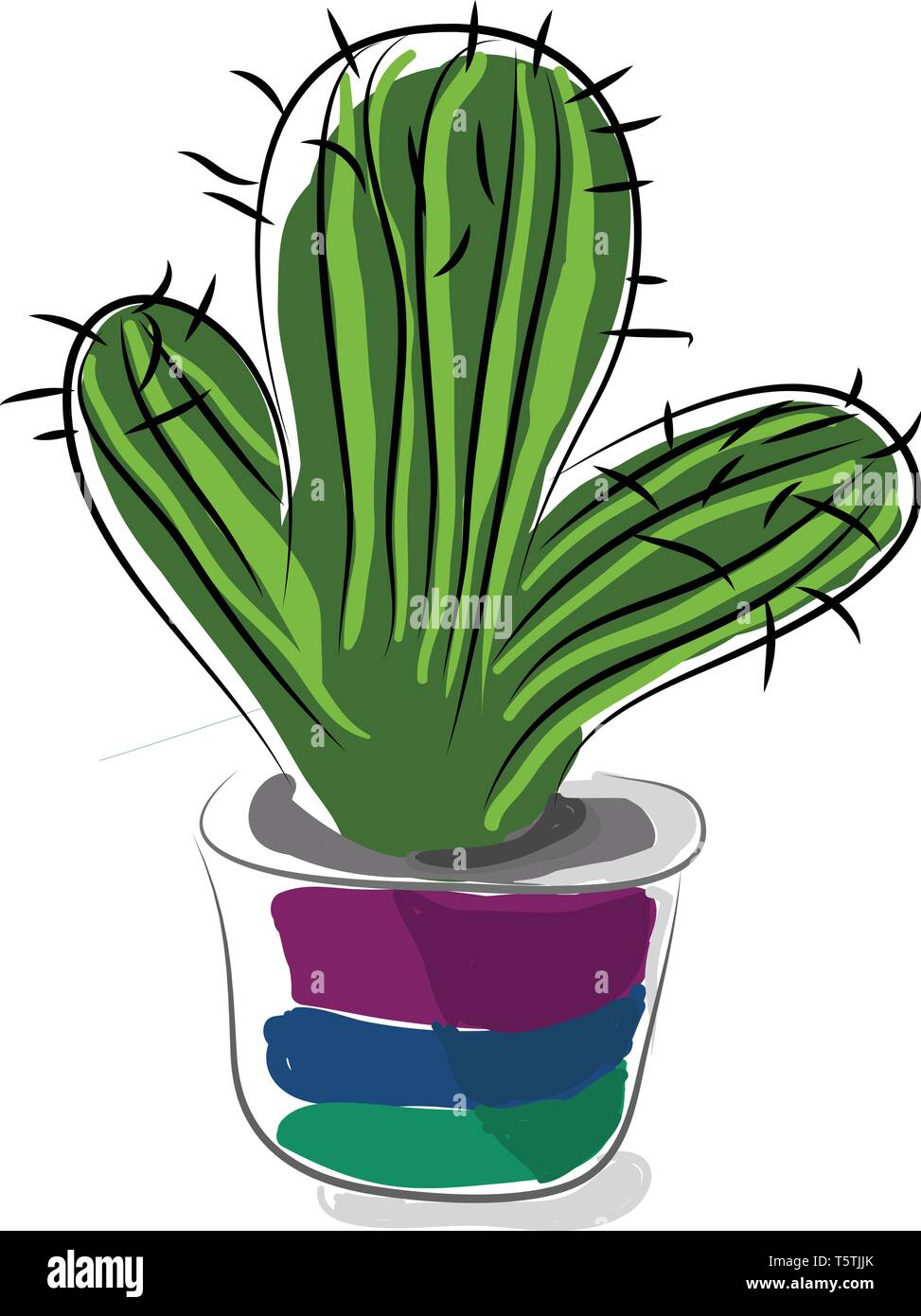 Paint plant pot Stock Vector Images - Alamy