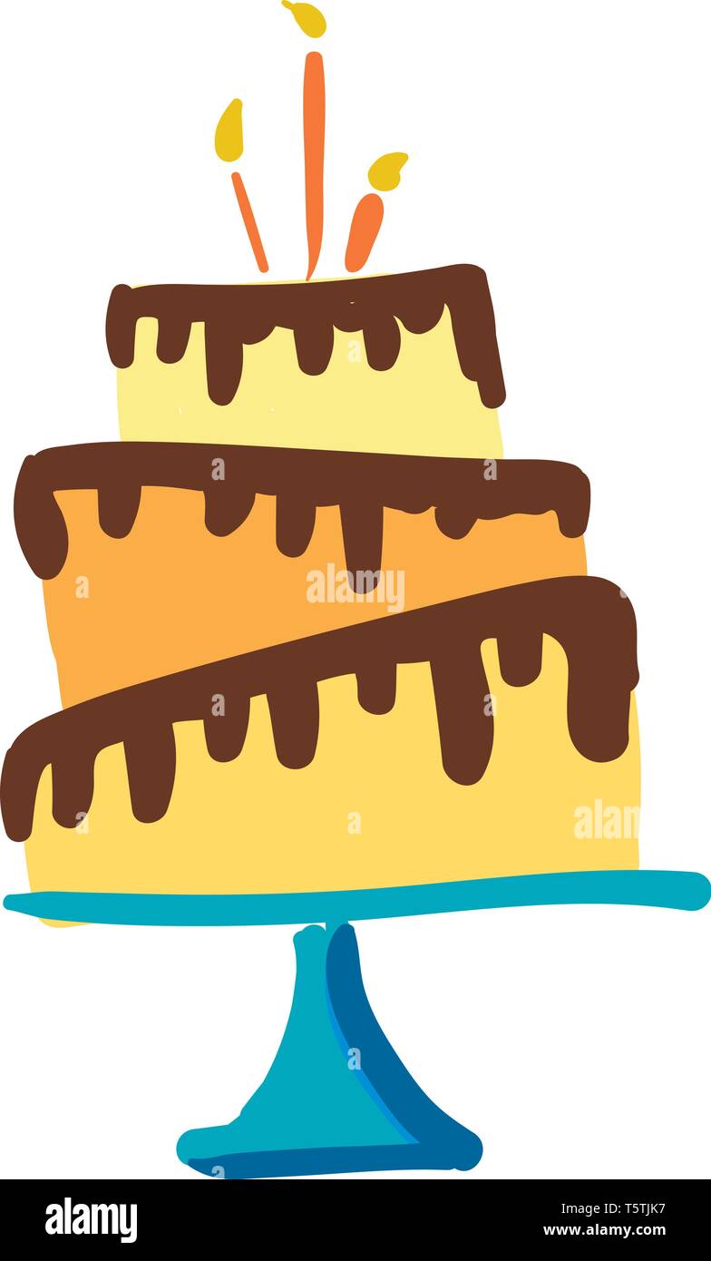 3 Layered Cake Clipart Logo