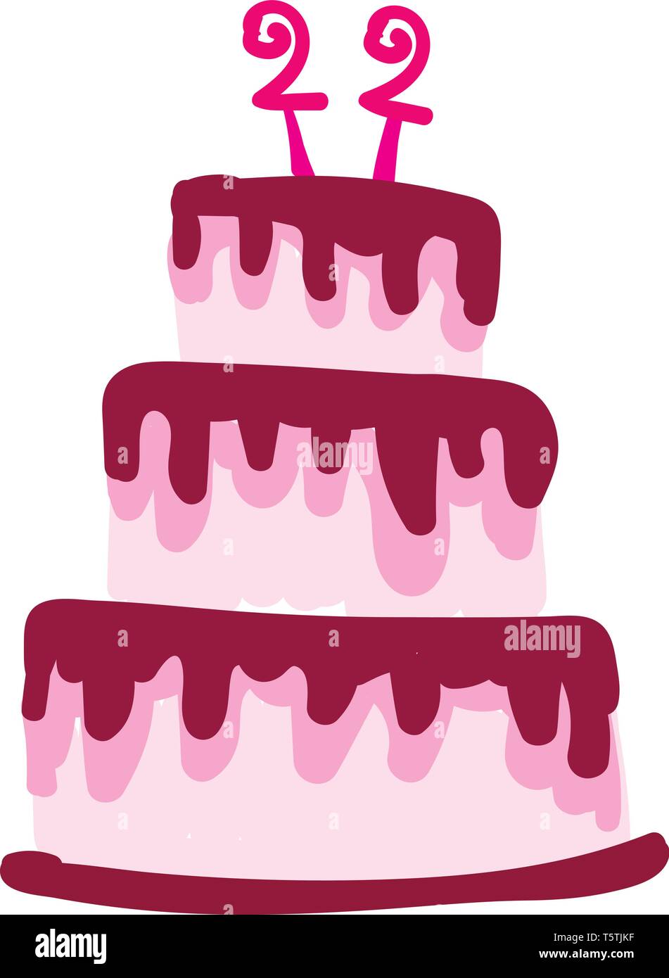 22nd birthday celebration Stock Vector Images - Alamy