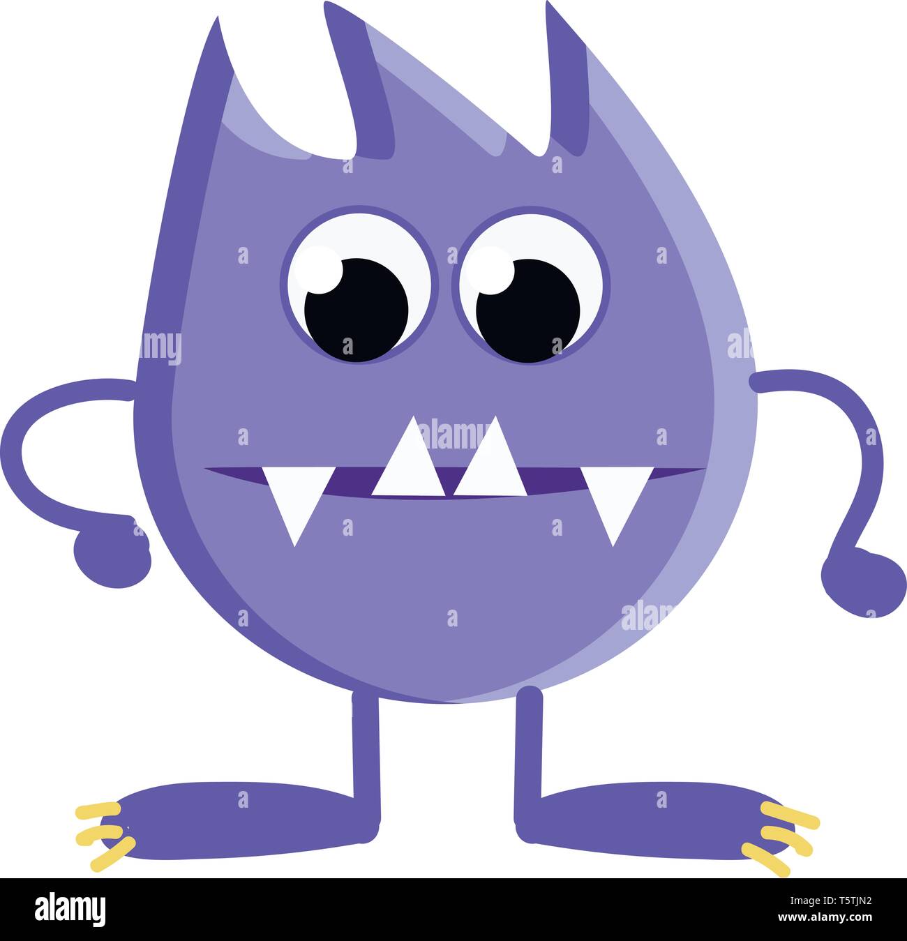 Blue scary alien vector or color illustration Stock Vector Image & Art ...