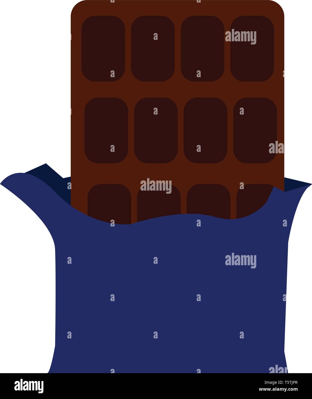 Chocolate bar with wrapper vector or color illustration Stock Vector ...