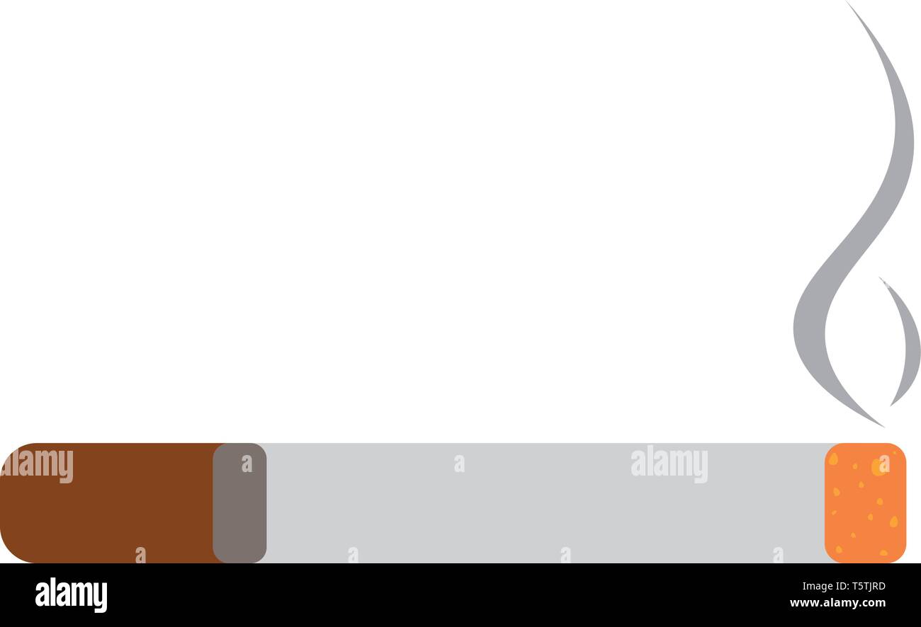 A burning cigarette vector or color illustration Stock Vector Image ...