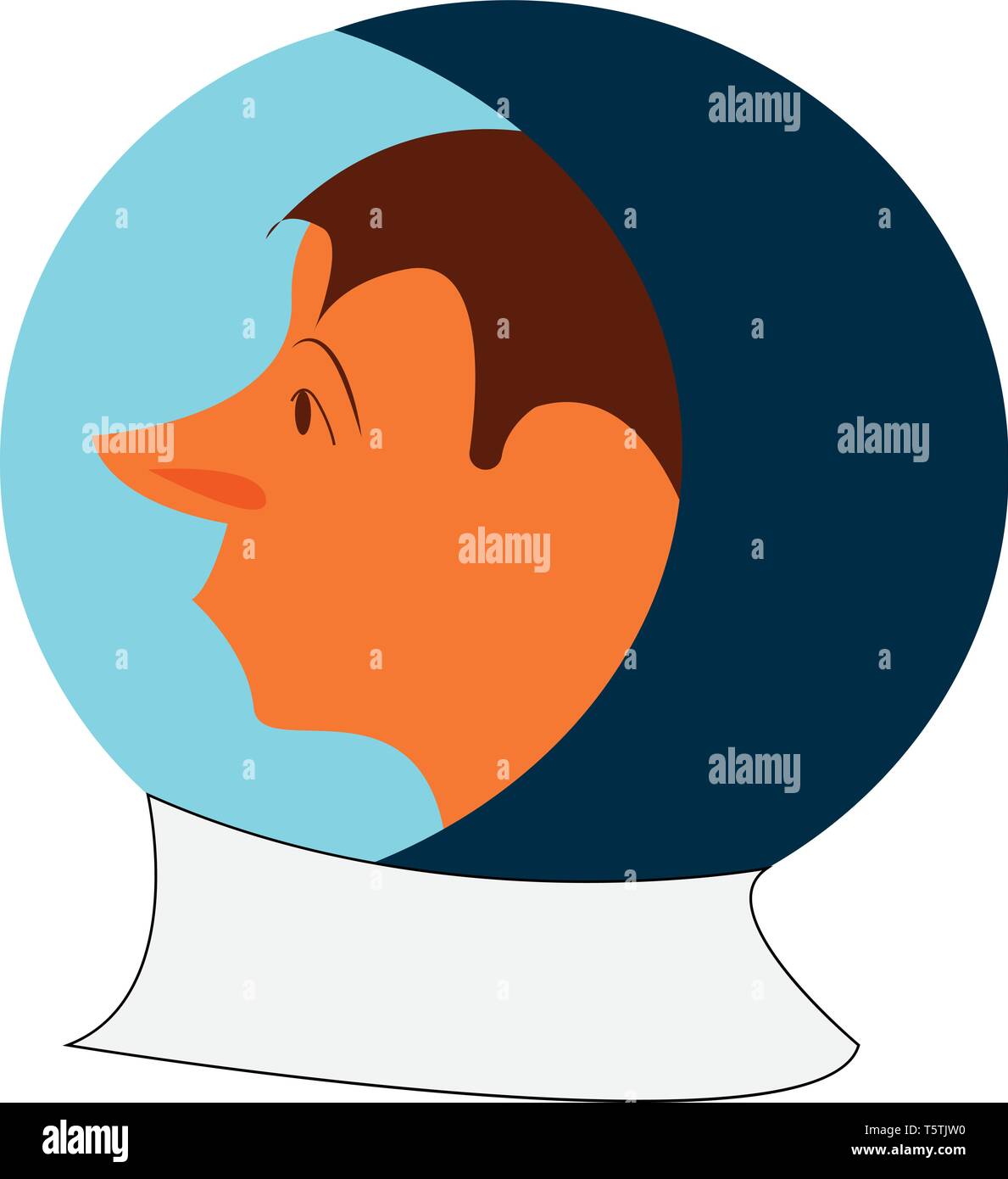 A cosmonaut in his headgear vector or color illustration Stock Vector ...