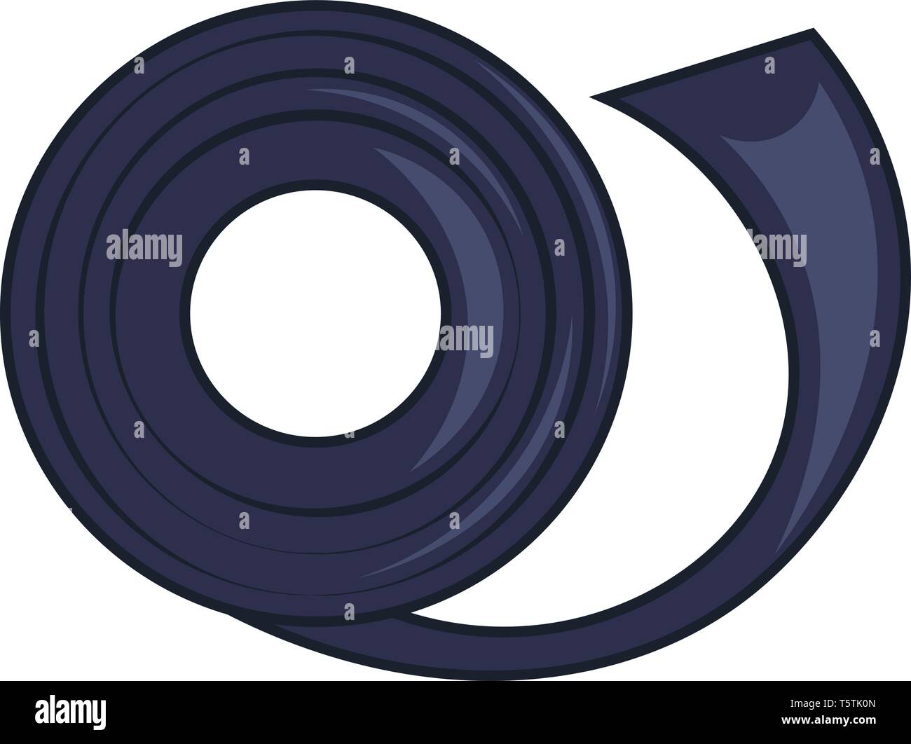 A blue adhesive duct tape roll vector or color illustration Stock ...