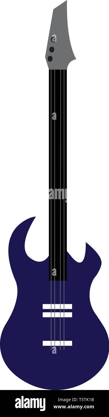 Blue electronic guitar vector or color illustration Stock Vector Image ...