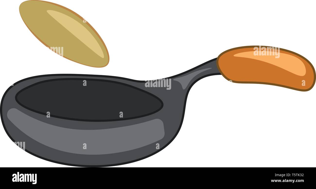 A iron frying pan vector or color illustration Stock Vector Image & Art ...