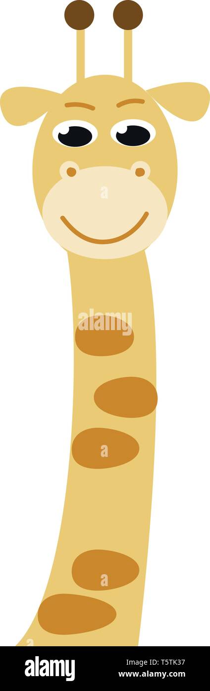 A happy giraffe vector or color illustration Stock Vector Image & Art ...