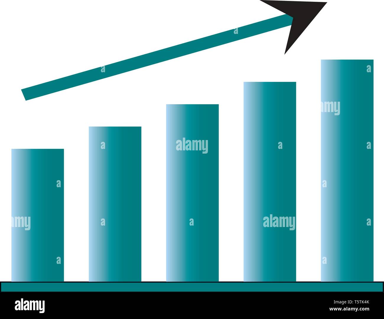 A bar chart showing upward growth vector or color illustration Stock Vector Image & Art - Alamy