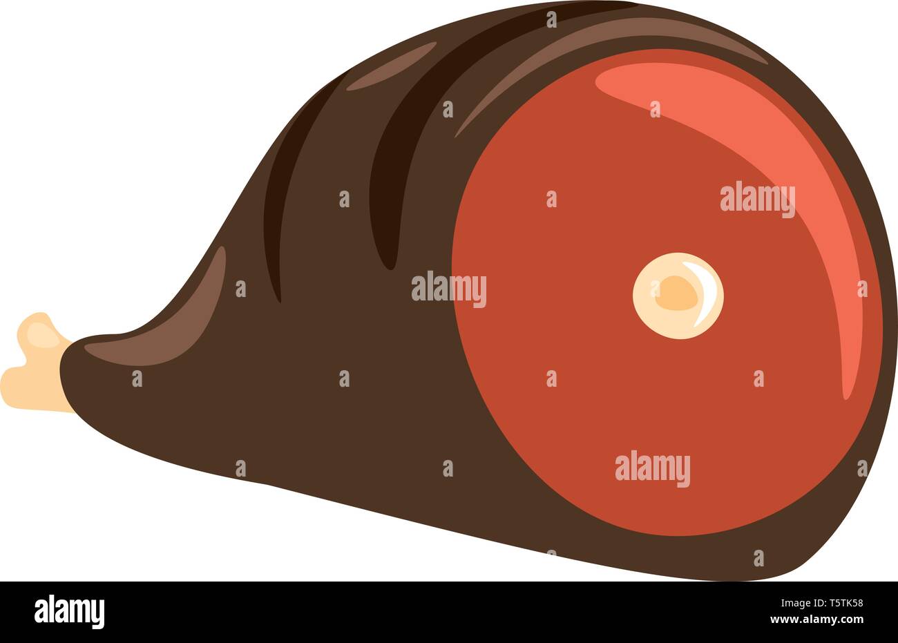 A festive meal of ham vector or color illustration Stock Vector Image ...