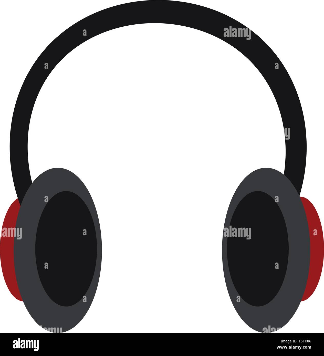 A black wireless headphone vector or color illustration Stock Vector ...