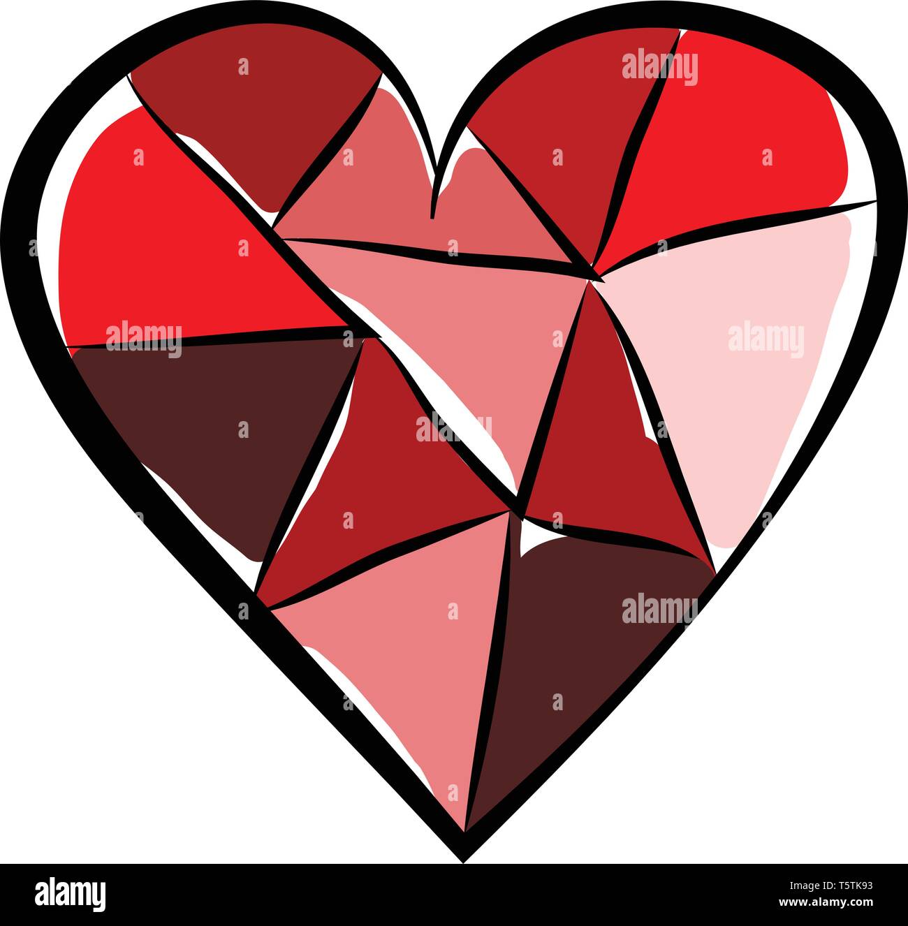A heart shape collage vector or color illustration Stock Vector Image ...