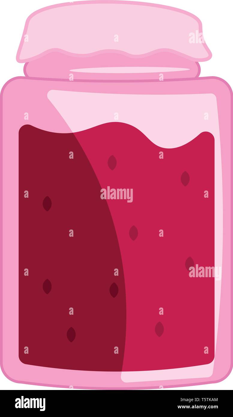 Jar of raspberry jam vector or color illustration Stock Vector Image ...