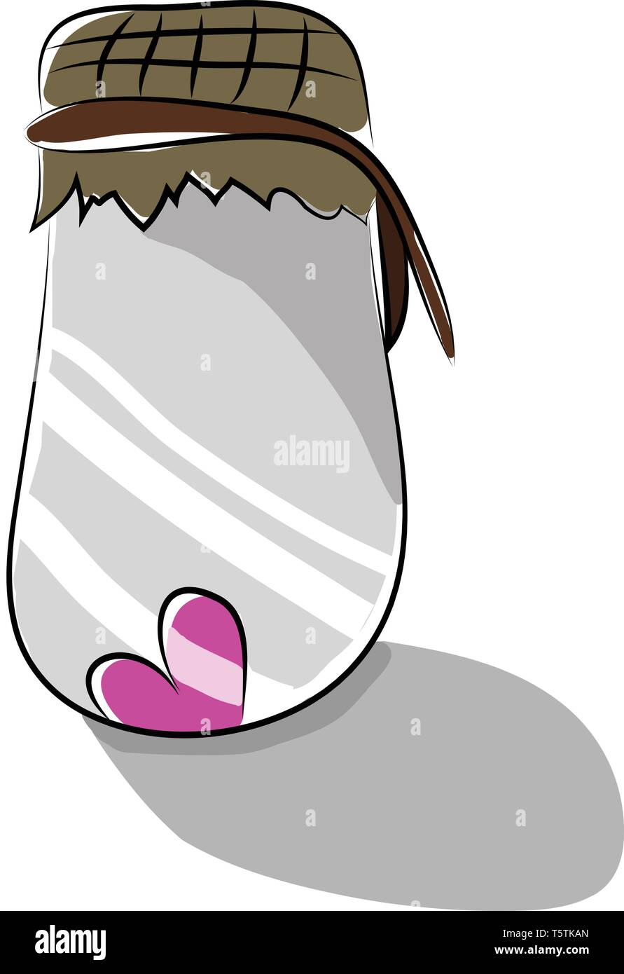 A decorative glass jar vector or color illustration Stock Vector Image ...