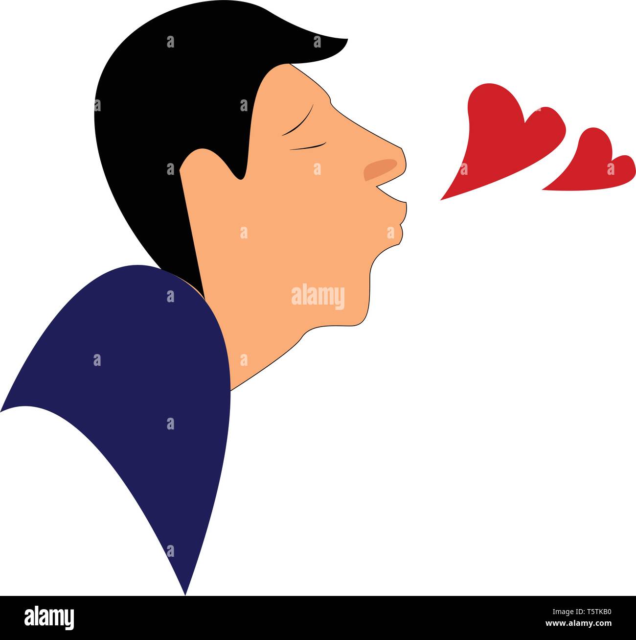 Man Blowing Kiss Stock Vector Images Alamy