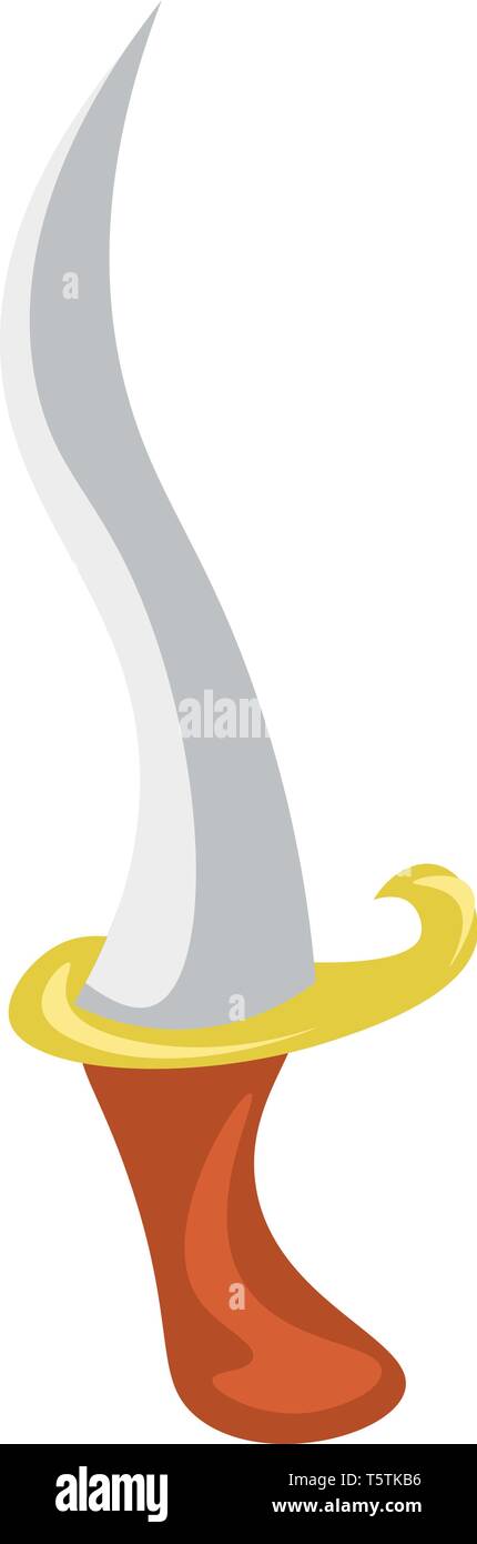 Knife with wooden handle vector or color illustration Stock Vector ...