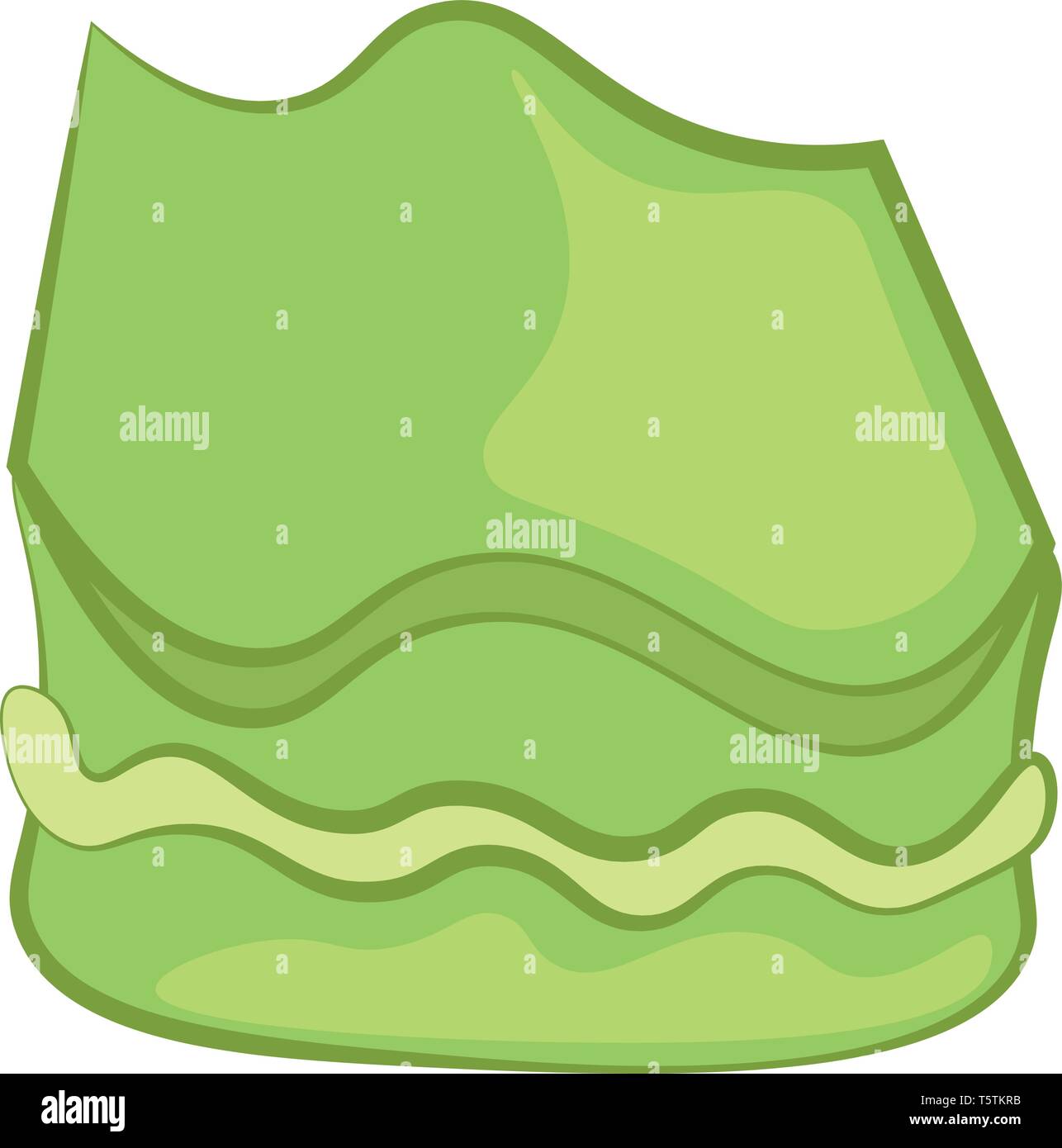 Green-colored cartoon mochi cake with layers that is yummy and ...