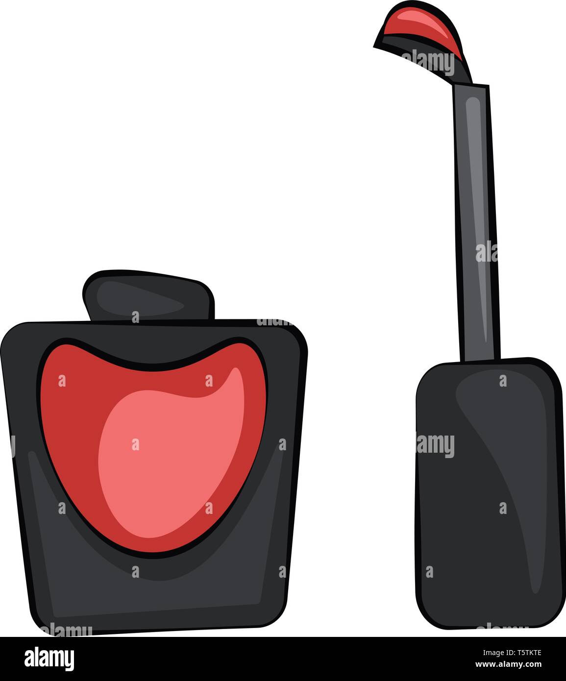 Brush red nail polish Stock Vector Images - Alamy