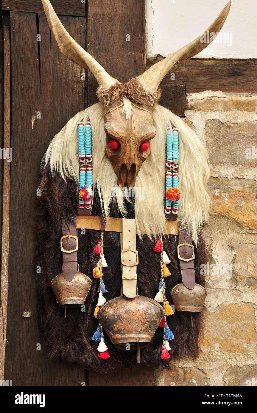 Kukeri Mask worn for celebrations Stock Photo - Alamy