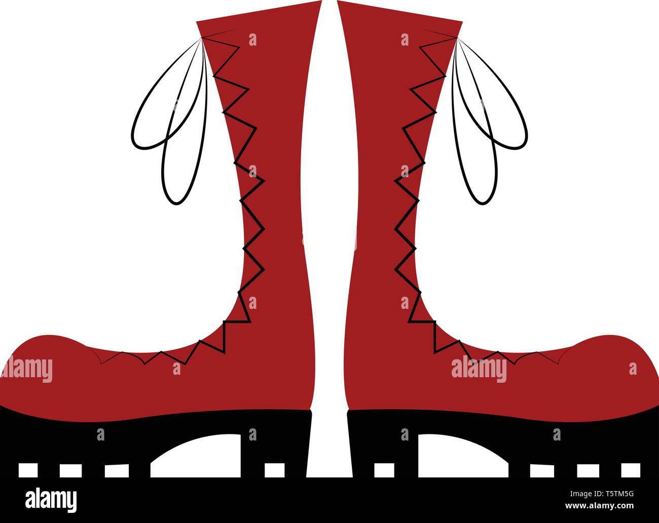 High red boots vector illustration on white background Stock Vector ...